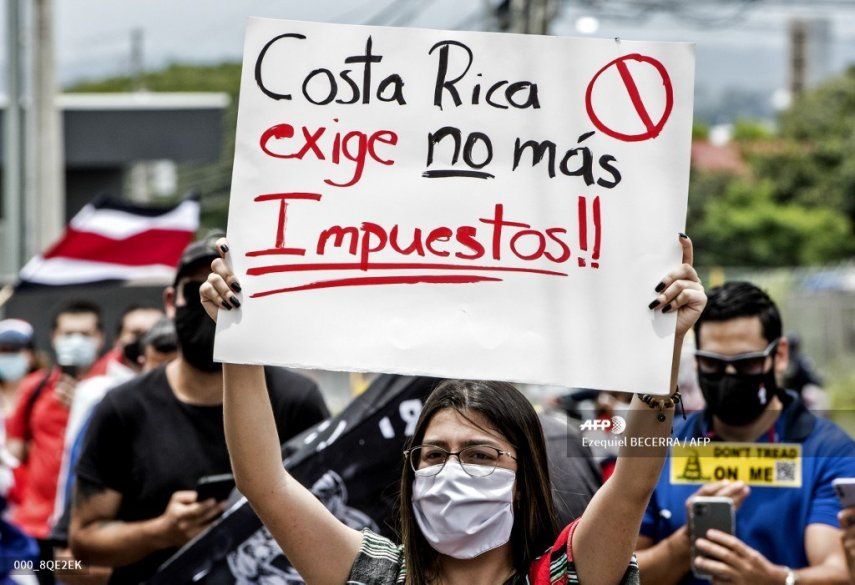 Siguen las protestas en Costa Rica pese al retiro de propuesta con FMI